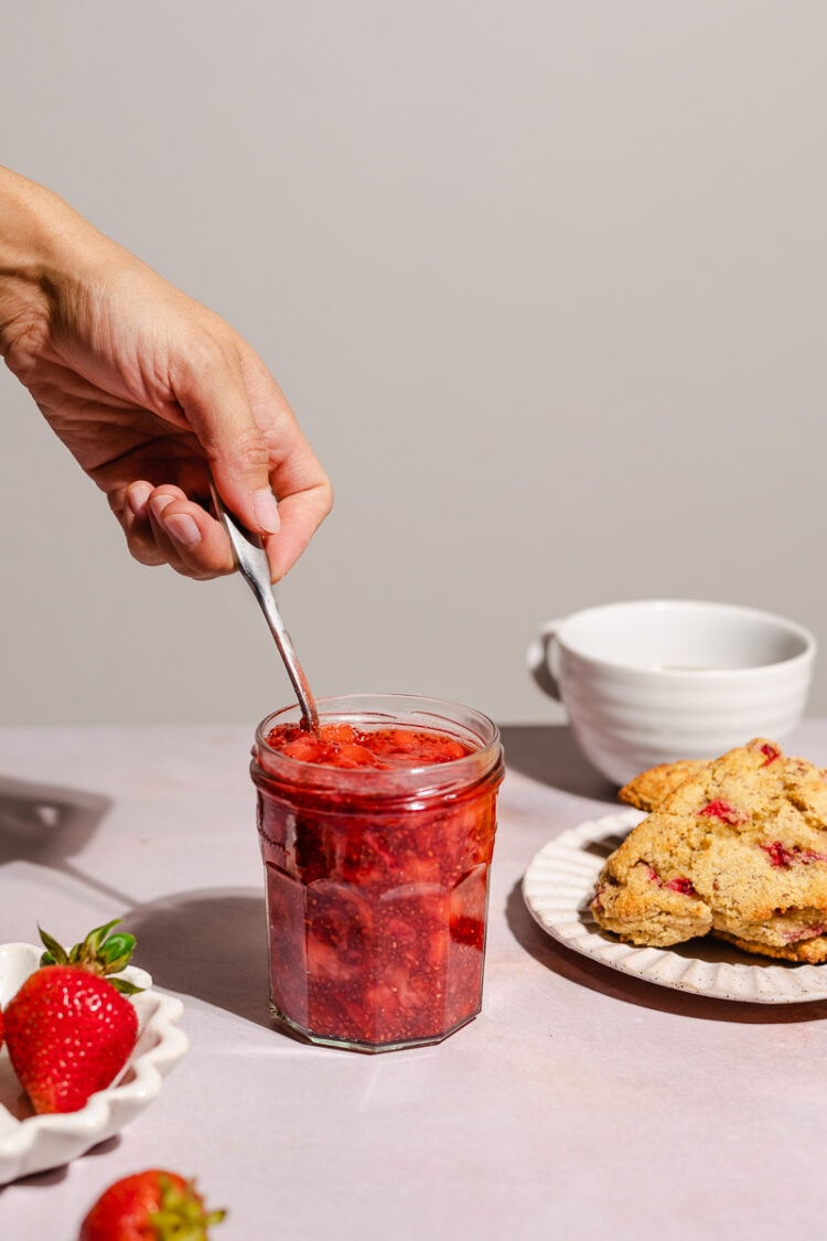 Sugar-Free Strawberry Chia Jam (Easy Keto Jam Recipe) - Stem and Spoon