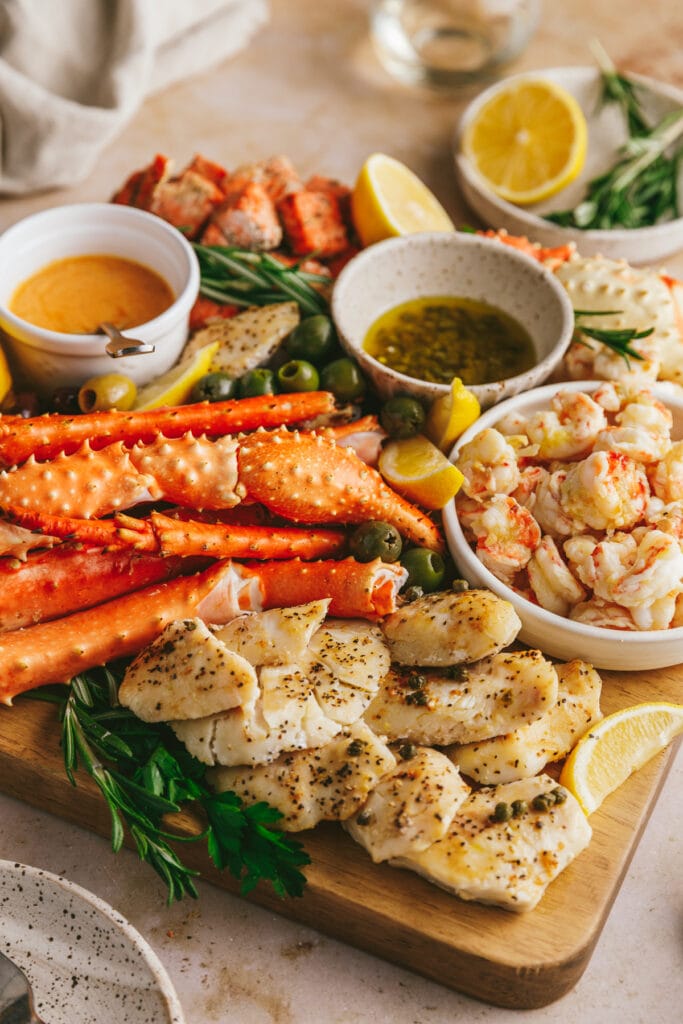 Seafood Charcuterie Board (Seafood Platter Recipe) - Stem + Spoon